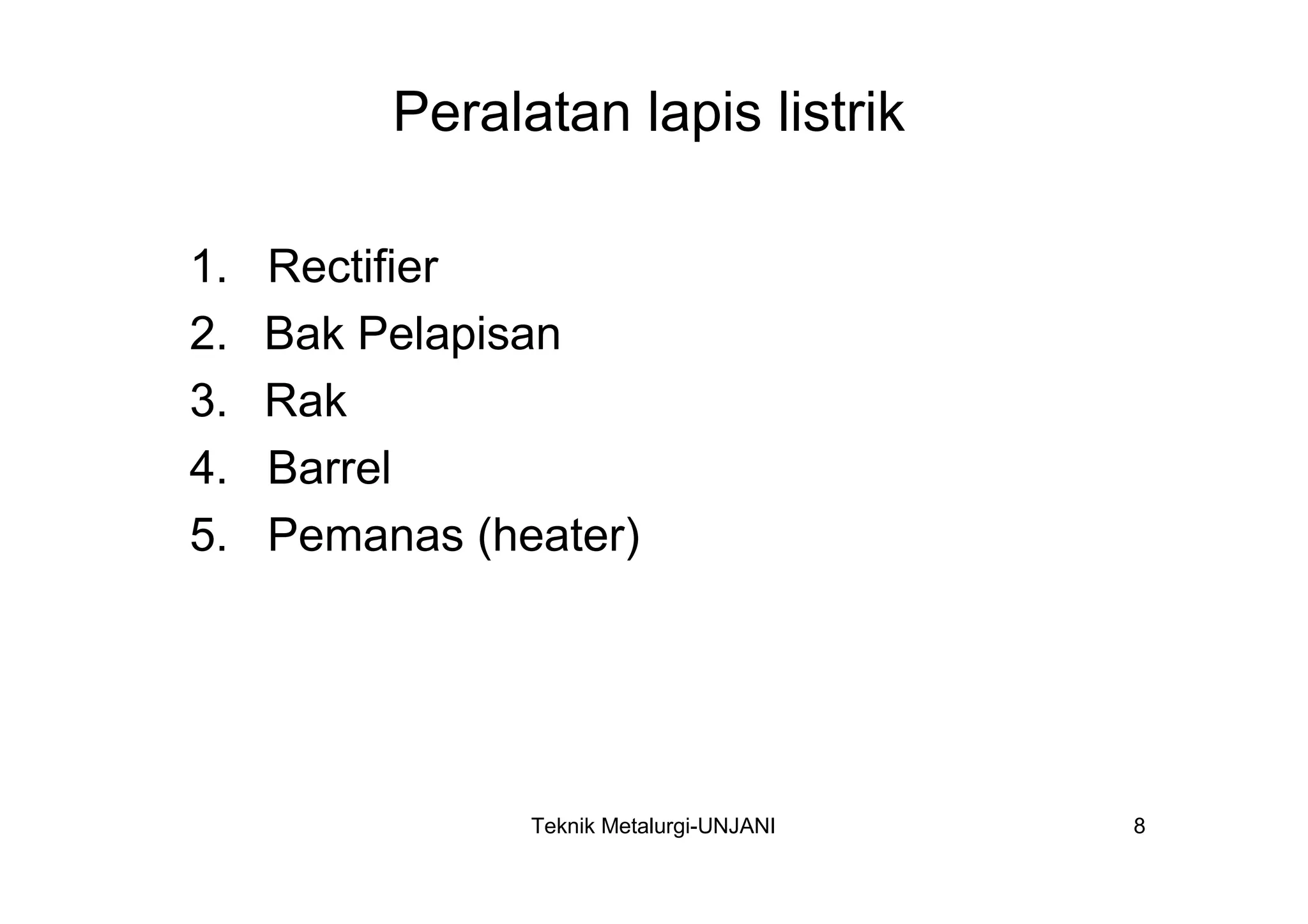 Peralatan Elektroplating | PDF