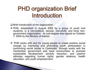 Presentation by Mr. Ou Rattanak, PHD | PPT
