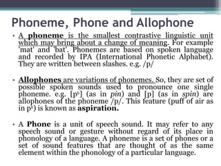 Introduction to Phonetics and Phonology | PPTX