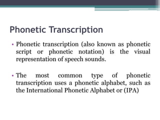 Introduction to Phonetics and Phonology | PPTX