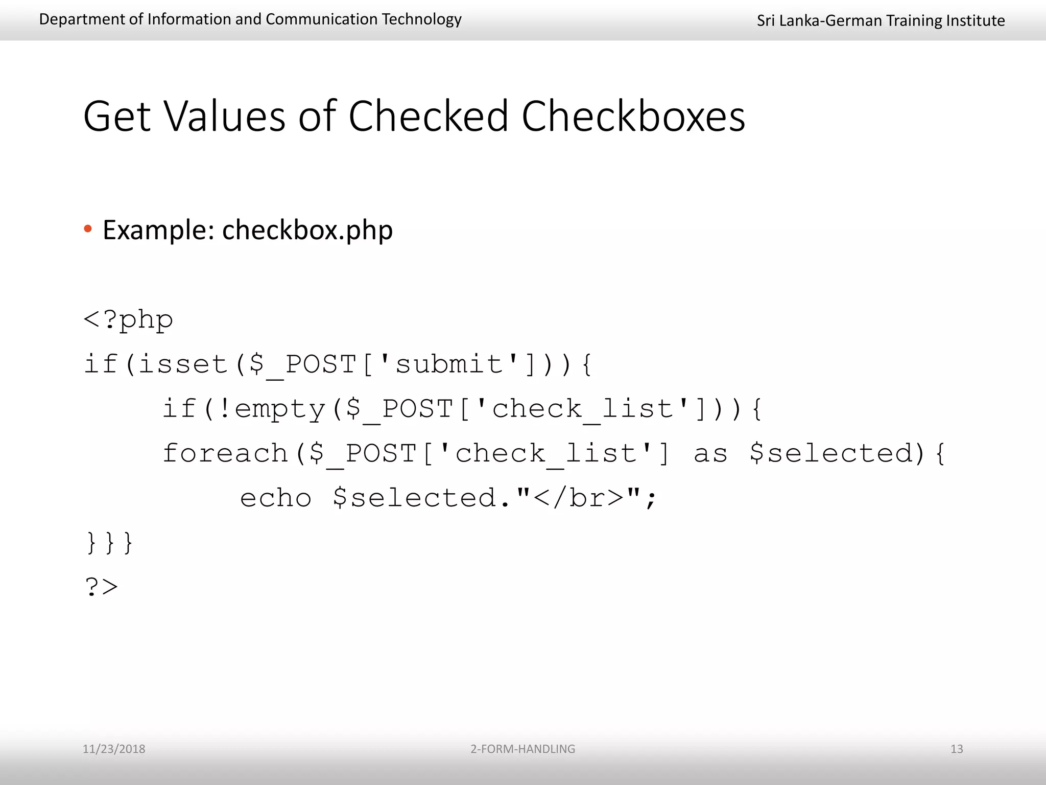 Php Form Handling Ppt
