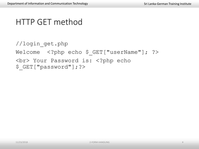 PHP Form Handling | PPTX | Web Development | Internet