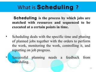 Planning and Schedulling "MANAGEMENT Skill" TRAINING | PPT