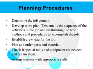 Planning and Schedulling "MANAGEMENT Skill" TRAINING | PPT