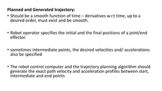 2 planning of manipulator trajectories control and kinematics | PPTX