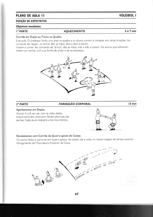 1 - Plano de aula (5ª e 6ª séries - 6º e 7º anos atuais) - voleibol | PDF