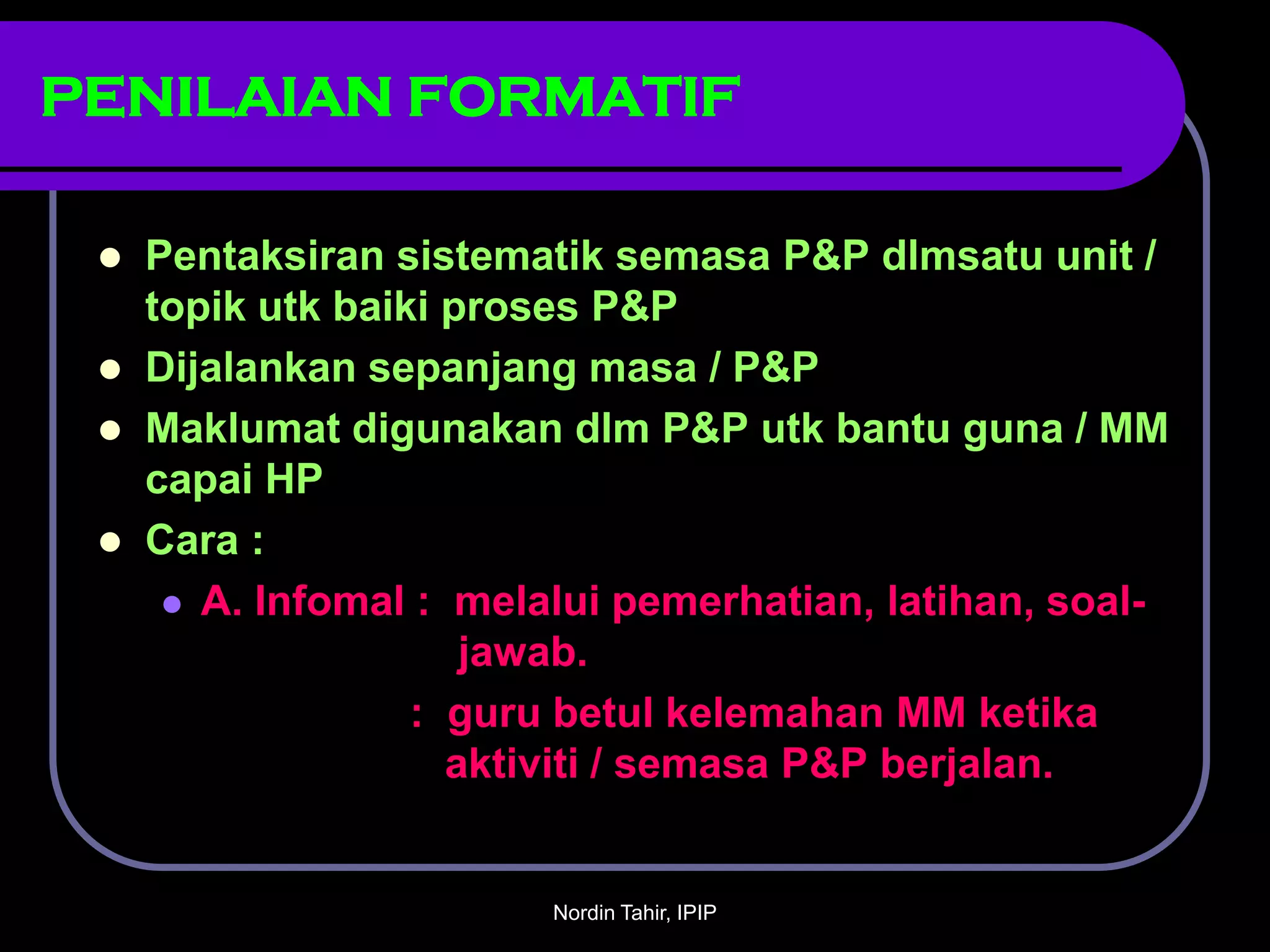 penilaian sumatif dan formatif | PDF