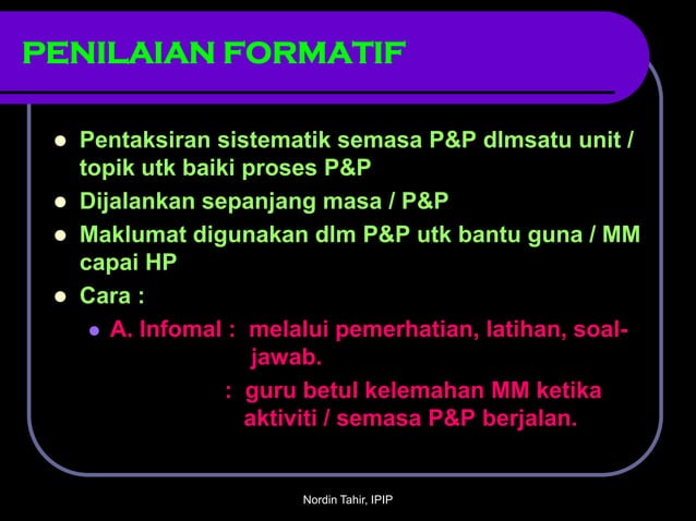 penilaian sumatif dan formatif | PDF