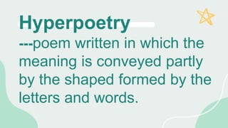 21st Century Literature-Poetry and Hyperpoetry .pptx