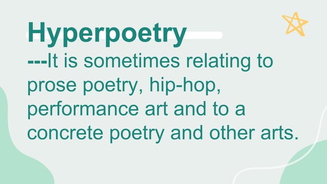 21st Century Literature-Poetry and Hyperpoetry .pptx | Poetry | Books ...
