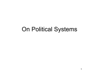 Political Systems (Handout) | PDF