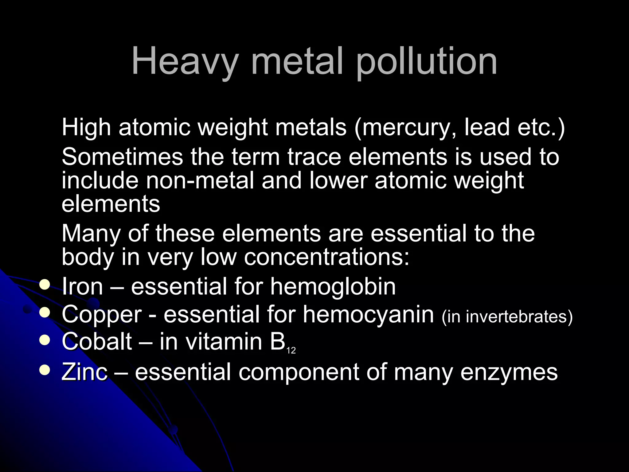 2 pollution (heavy metals)w | PPT | Science