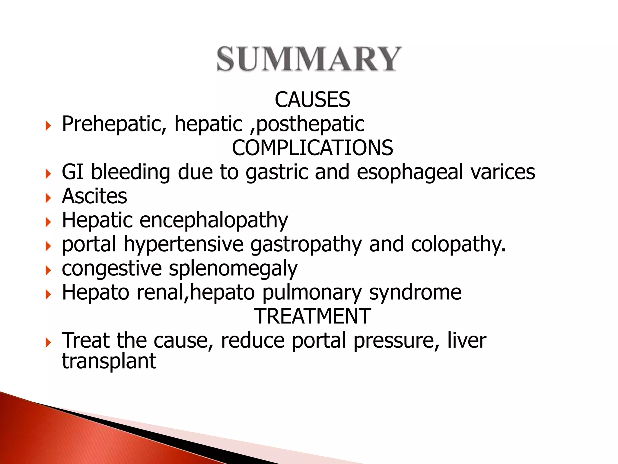 portalhypertension | PPTX | Blood Disorders | Diseases and Conditions