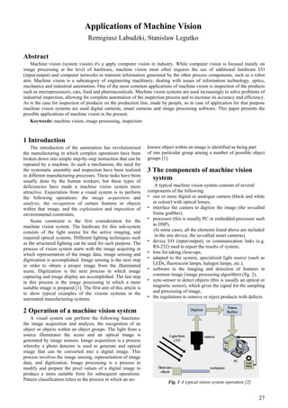 APPLICATIONS OF MACHINE VISION | PDF | Photo Editing Software ...