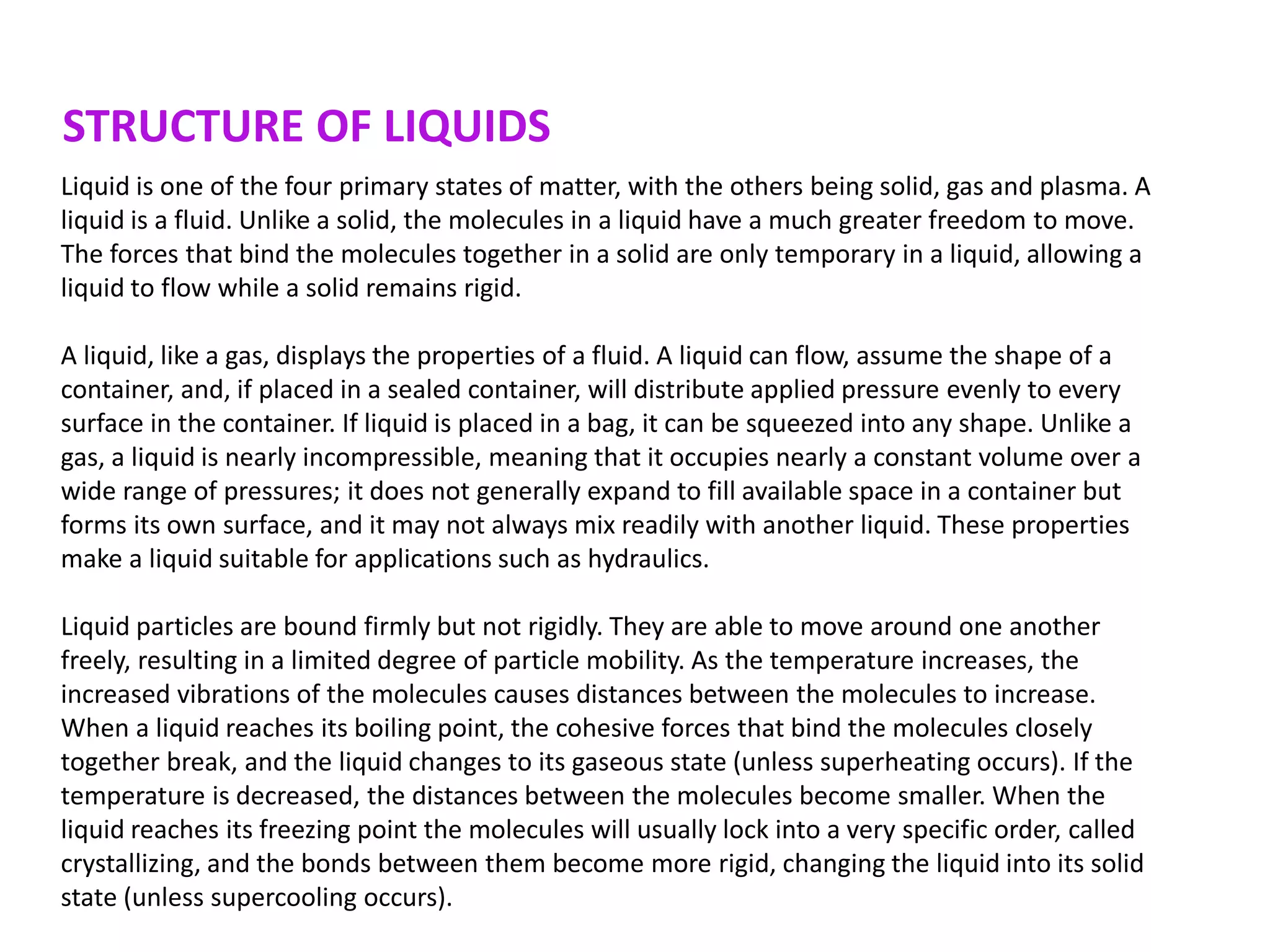 B.Sc. I Year Physical Chemistry_Unit II_b_Lequid State | PDF