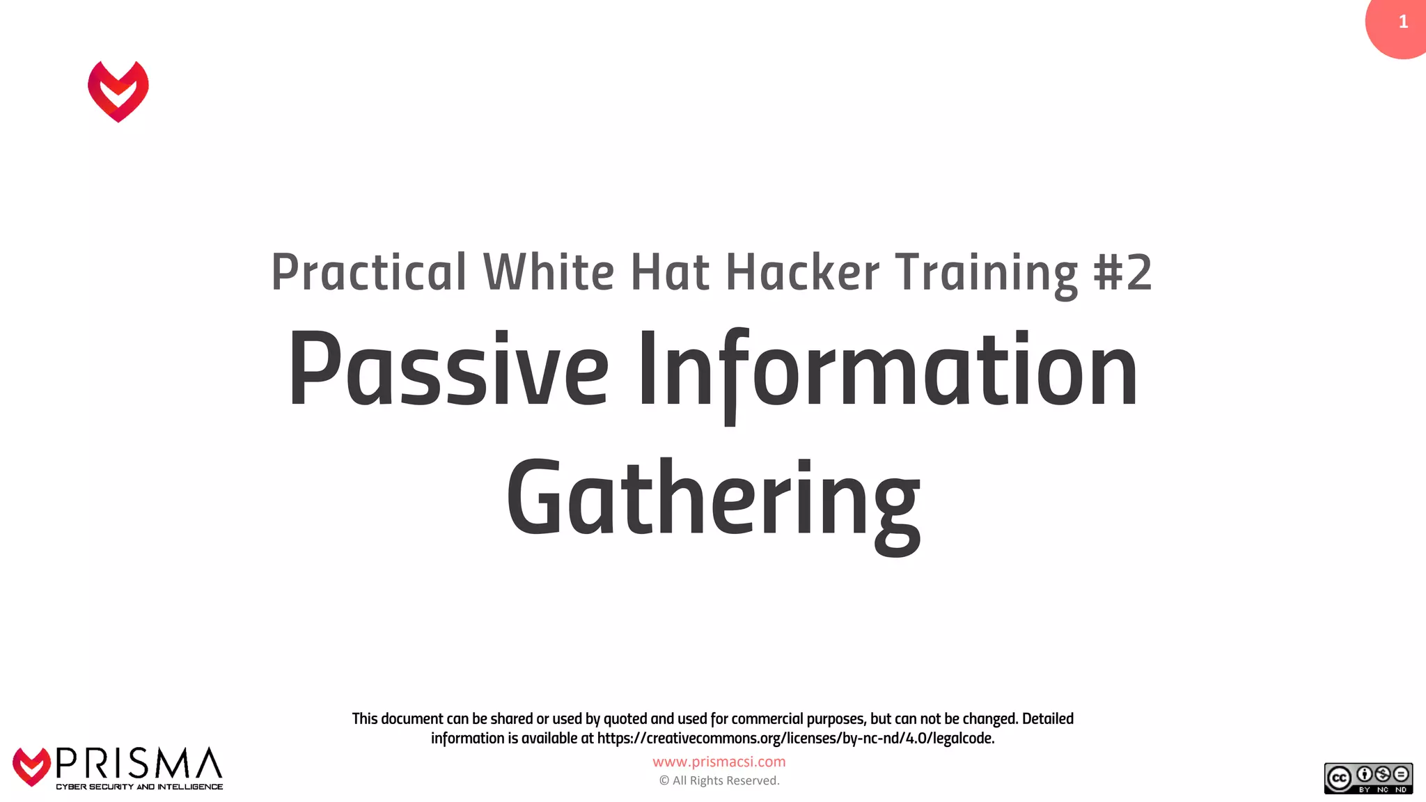 Practical White Hat Hacker Training - Passive Information Gathering ...