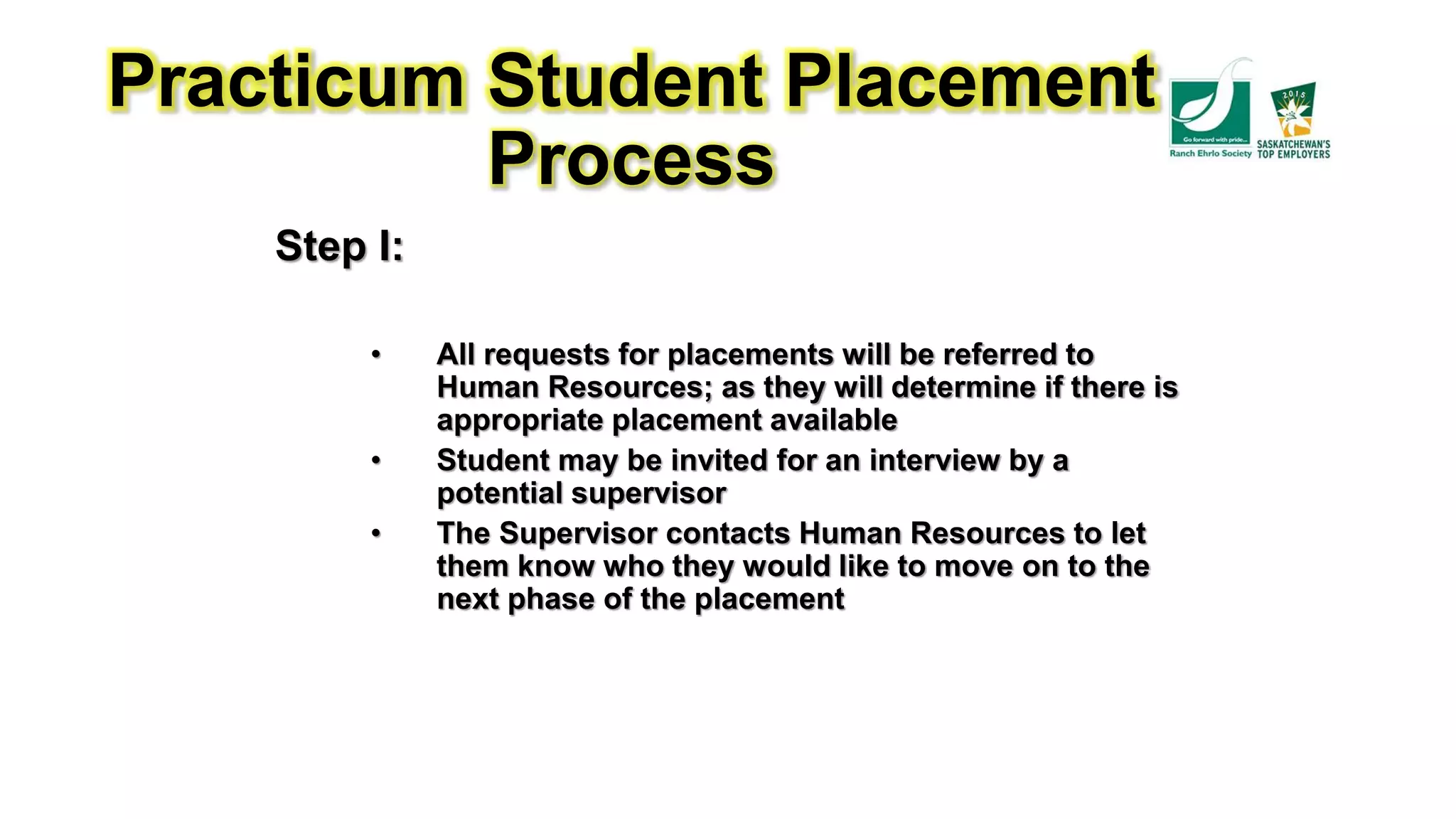 Practicum student placement process_new | PPT