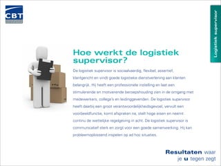 2 presentatie cbt logistiek supervisor | PDF