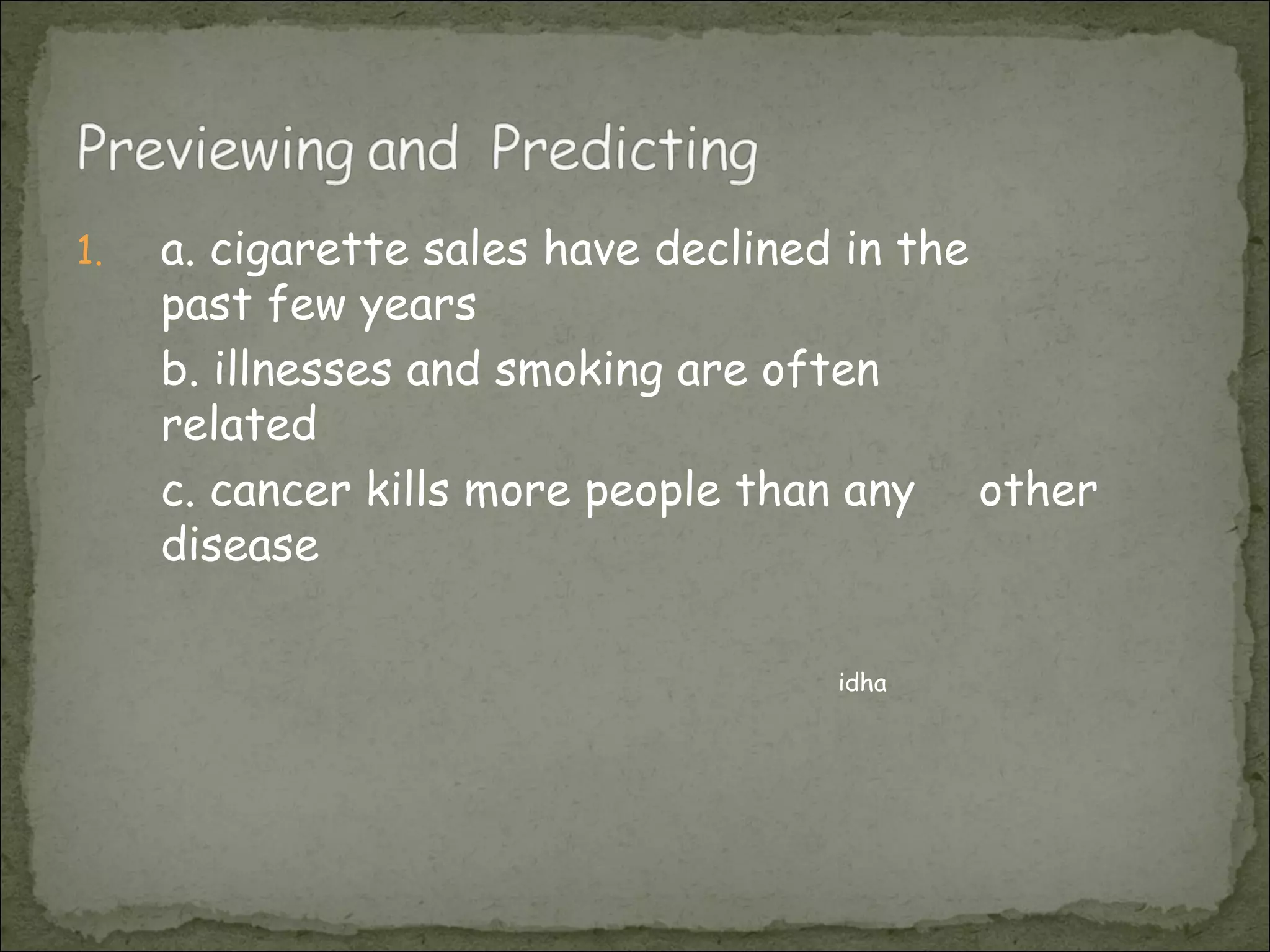 previewing and predicting | PPT