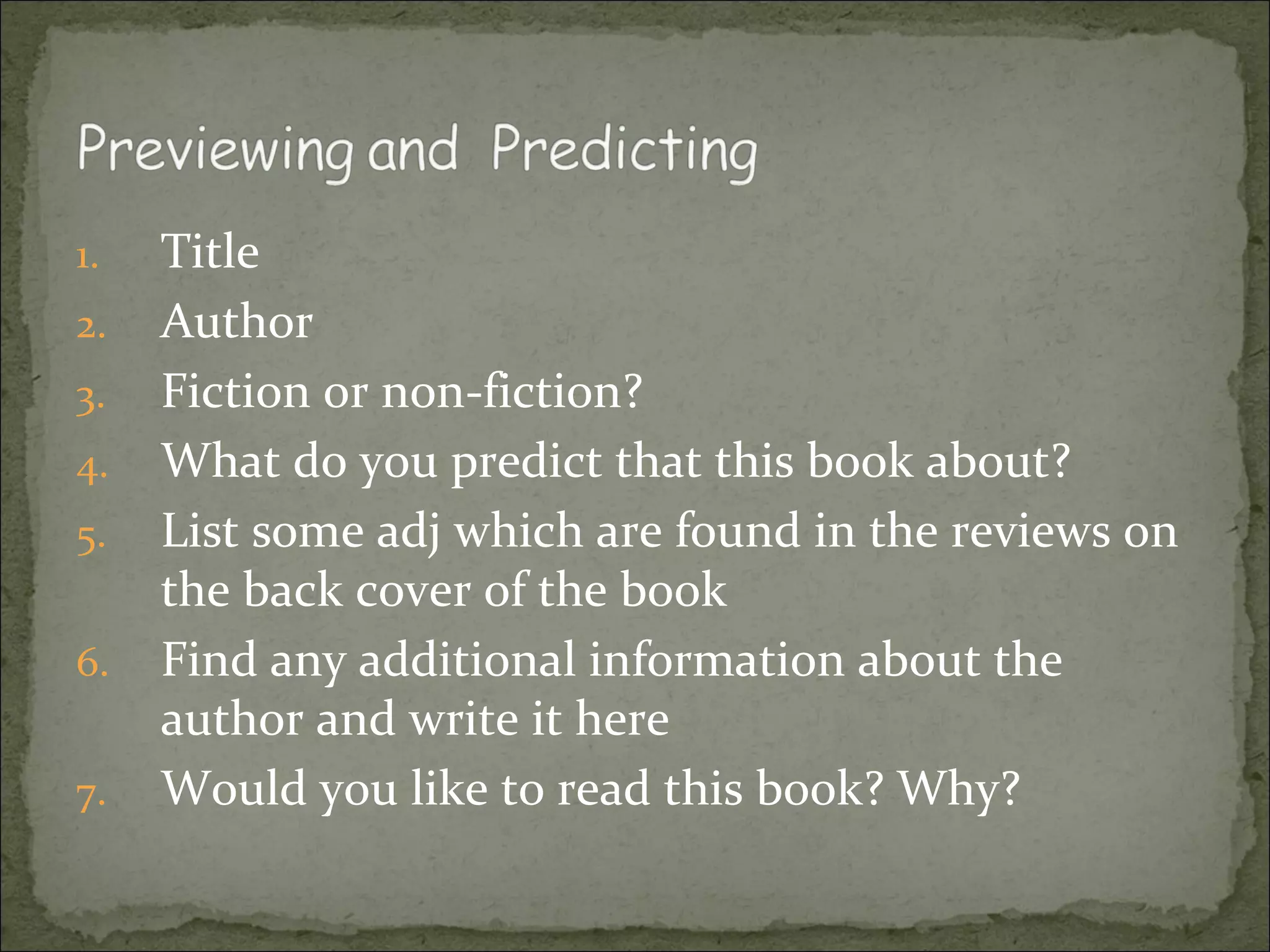 previewing and predicting | PPT
