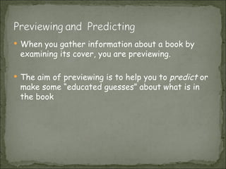 previewing and predicting | PPT