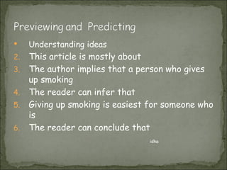 previewing and predicting | PPT
