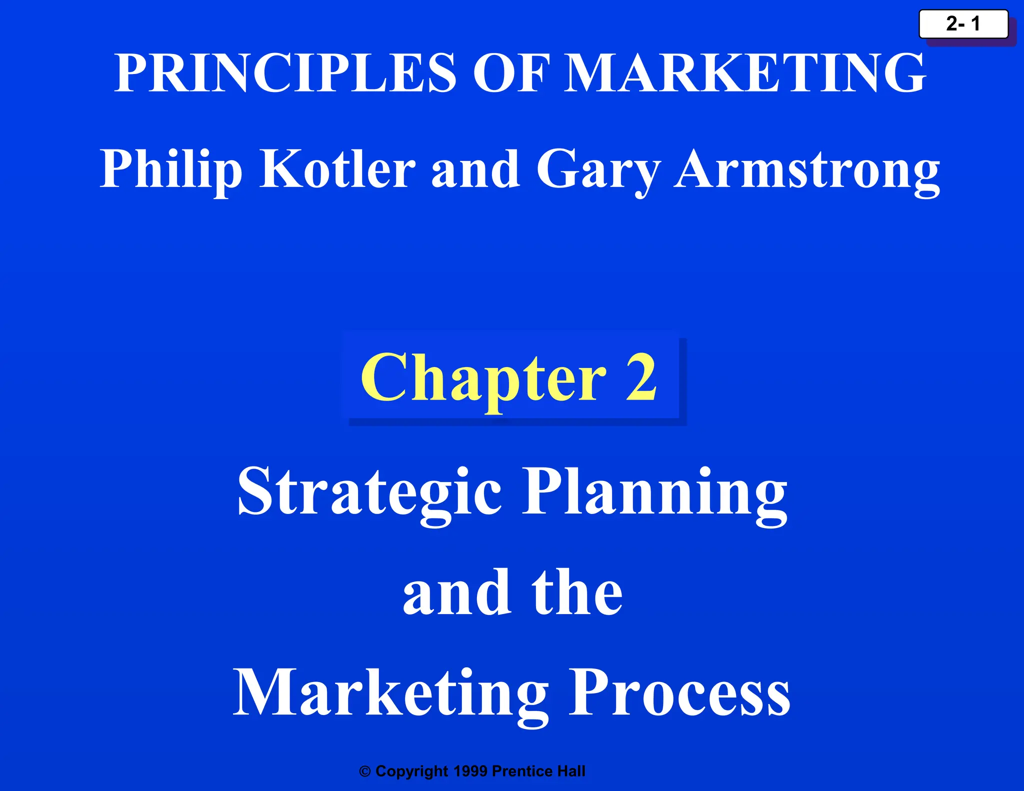 Principles of marketing strategic planning | PPT