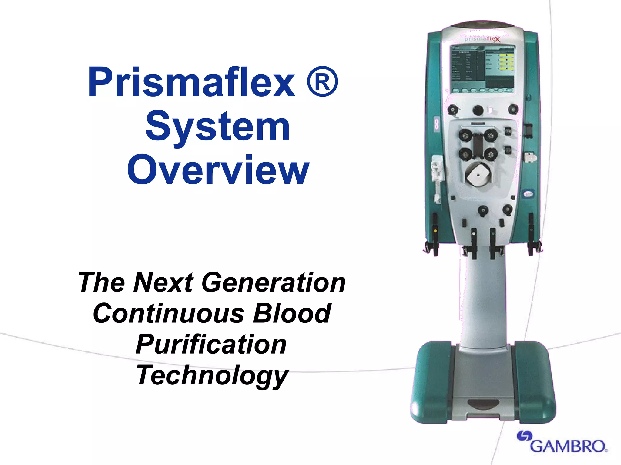 2 prismaflex crrt basic components - seg 2 | PPT