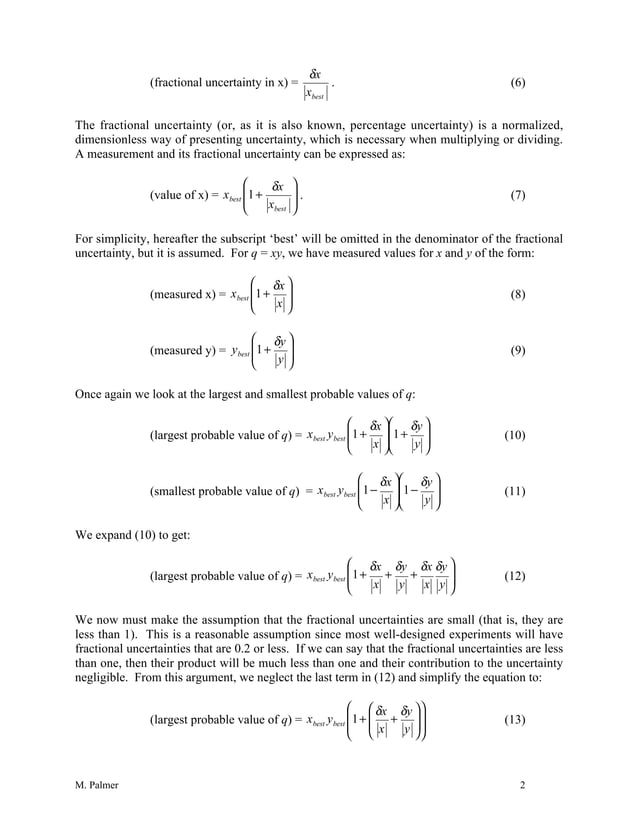 2.propagation of uncertaint | PDF
