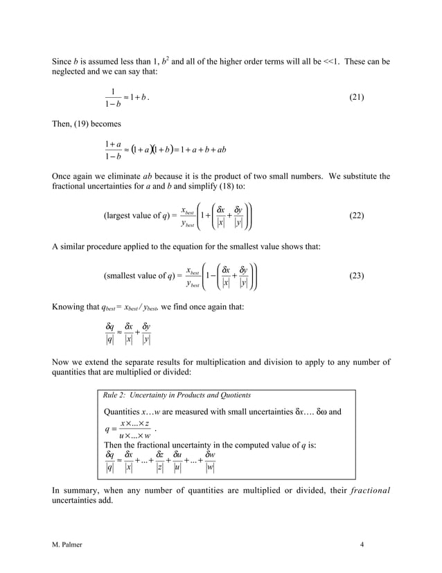 2.propagation of uncertaint | PDF