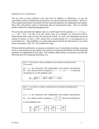 2.propagation of uncertaint | PDF