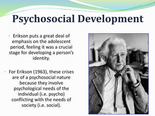 Psychosocial Development Theory - Erikson | PPTX