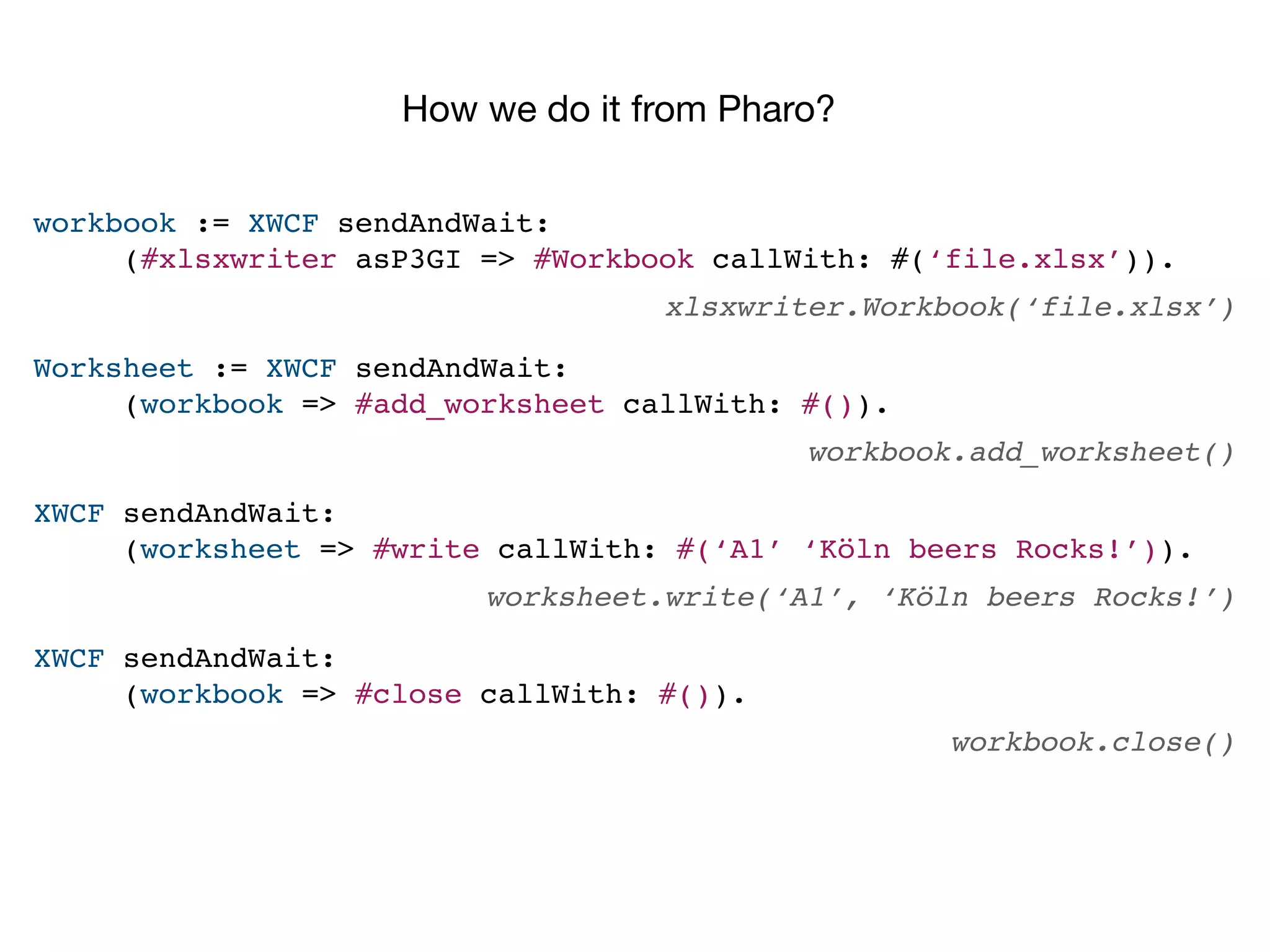 Pythonbridge Executing Python Code From Smalltalk Ppt