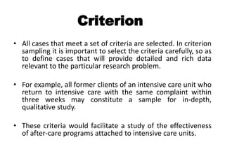 2. Qualitative sampling techniques by elmusharaf | PPTX