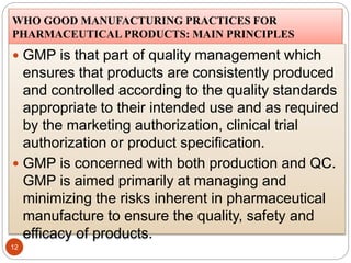 2-Quality-assurance-6th-Sem Quality control and GMP | PPTX