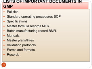 2-Quality-assurance-6th-Sem Quality control and GMP | PPTX