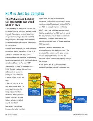 Why RCM Doesn't Work? | PDF