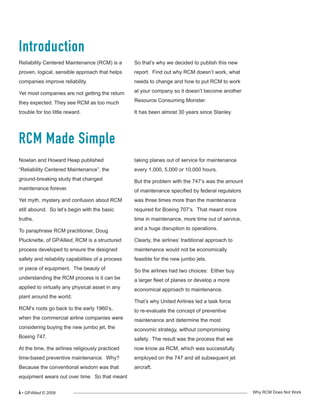 Why RCM Doesn't Work? | PDF
