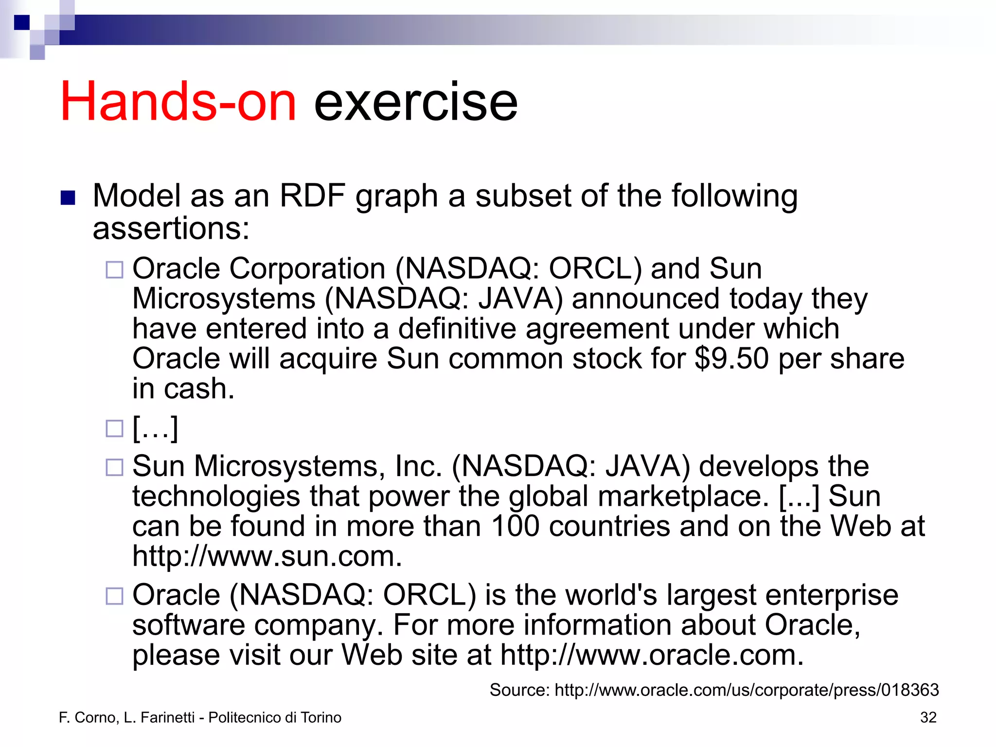 RDF - Resource Description Framework and RDF Schema | PDF