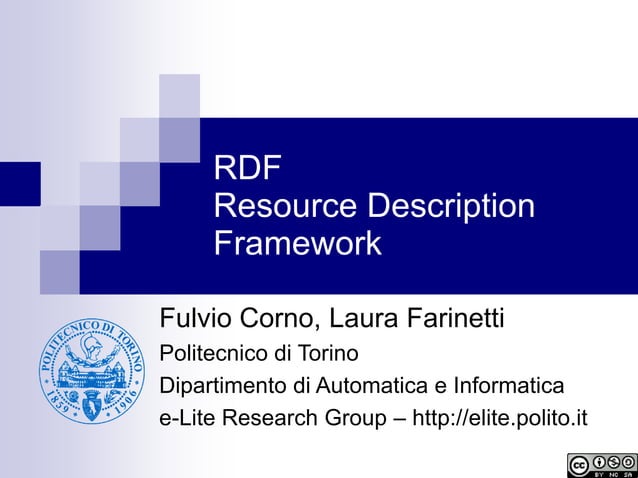 RDF - Resource Description Framework and RDF Schema | PDF