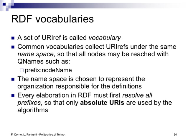 RDF - Resource Description Framework and RDF Schema | PDF