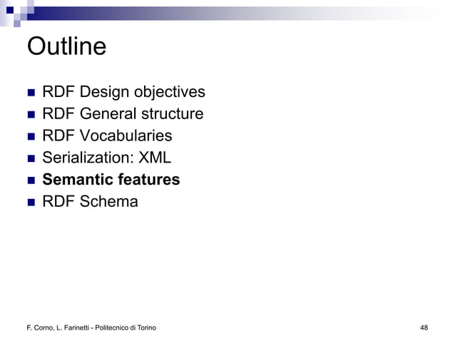 RDF - Resource Description Framework and RDF Schema | PDF