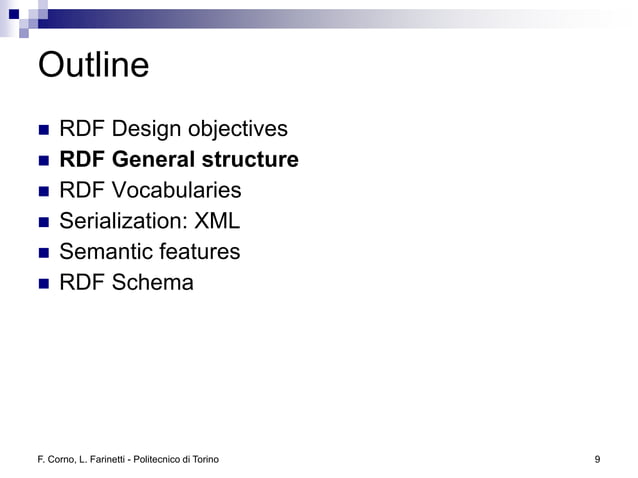 RDF - Resource Description Framework and RDF Schema | PDF