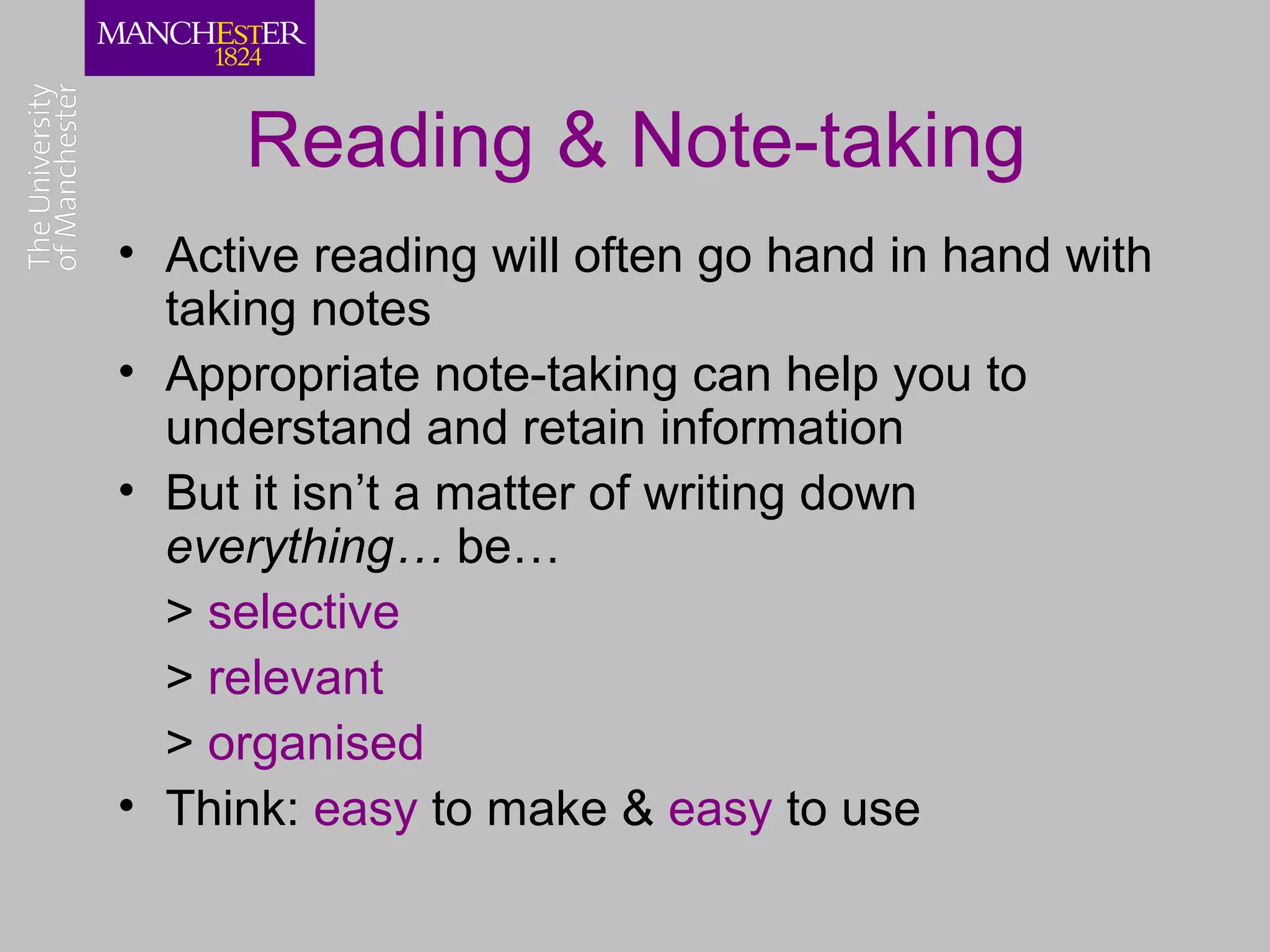 2. reading & note taking presentation (1) | PPT