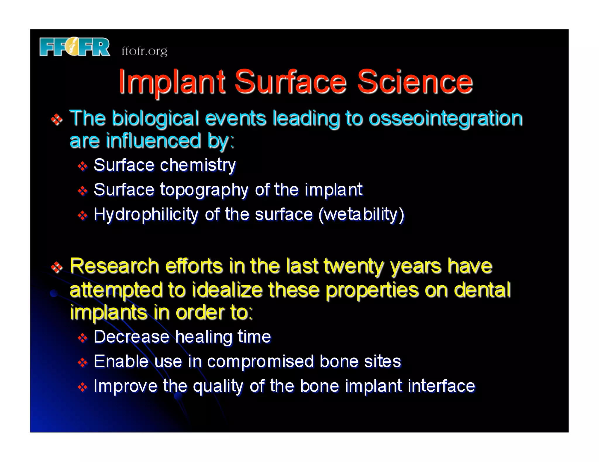 2.recent advances in implant surface science | PDF