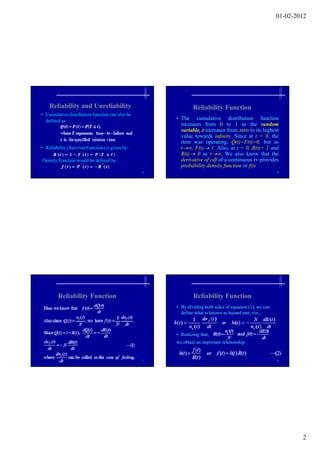 2. reliability function | PDF