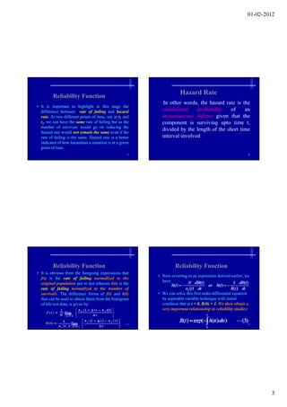 2. reliability function | PDF