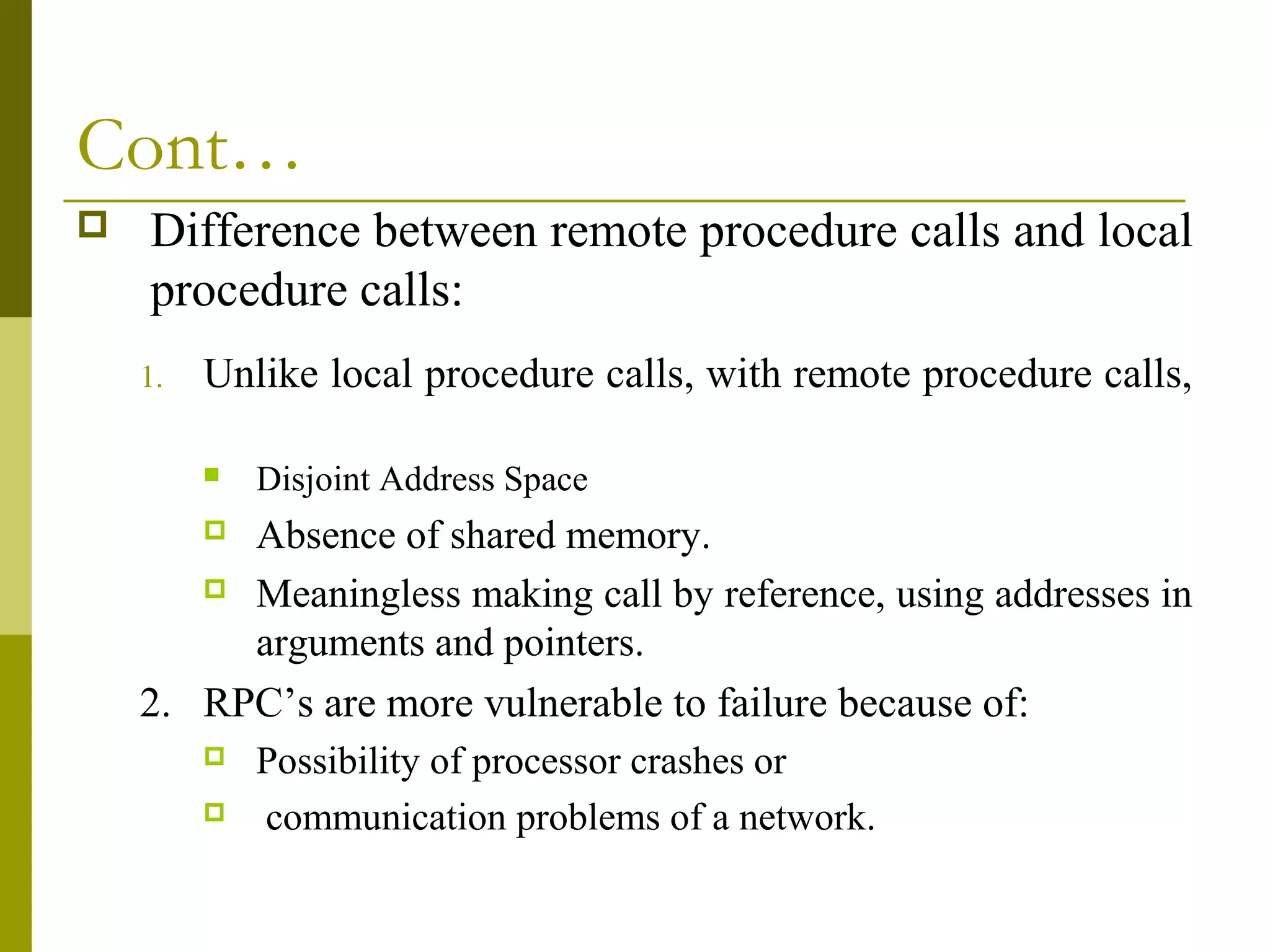 remote procedure calls | PPT