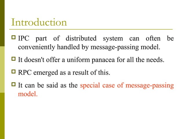 remote procedure calls | PPT