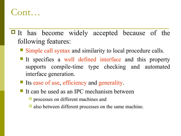remote procedure calls | PPT